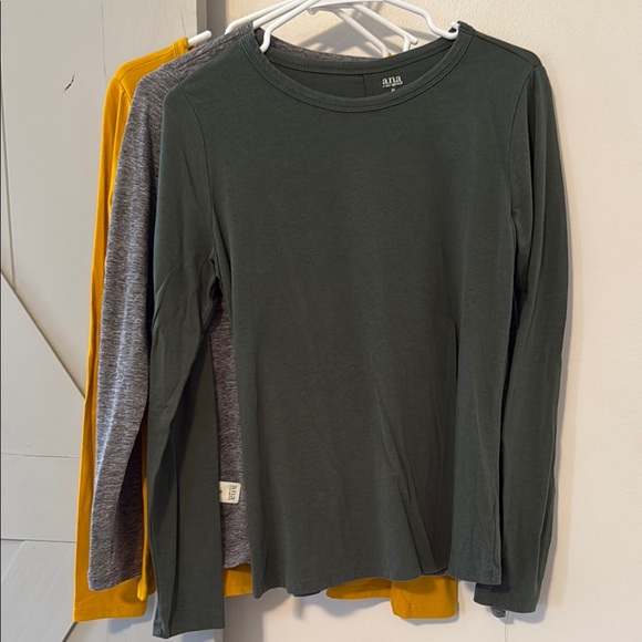 a.n.a | Tops | Ana Long Sleeve Shirt Green Grey And Mustard Color ...